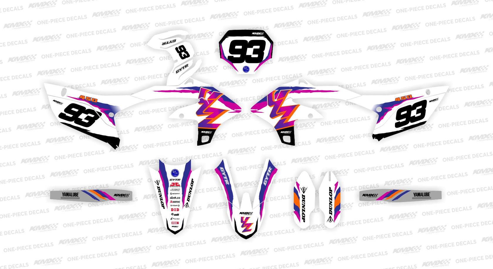 93' RETRO Yamaha Graphics Kit – KustomMX