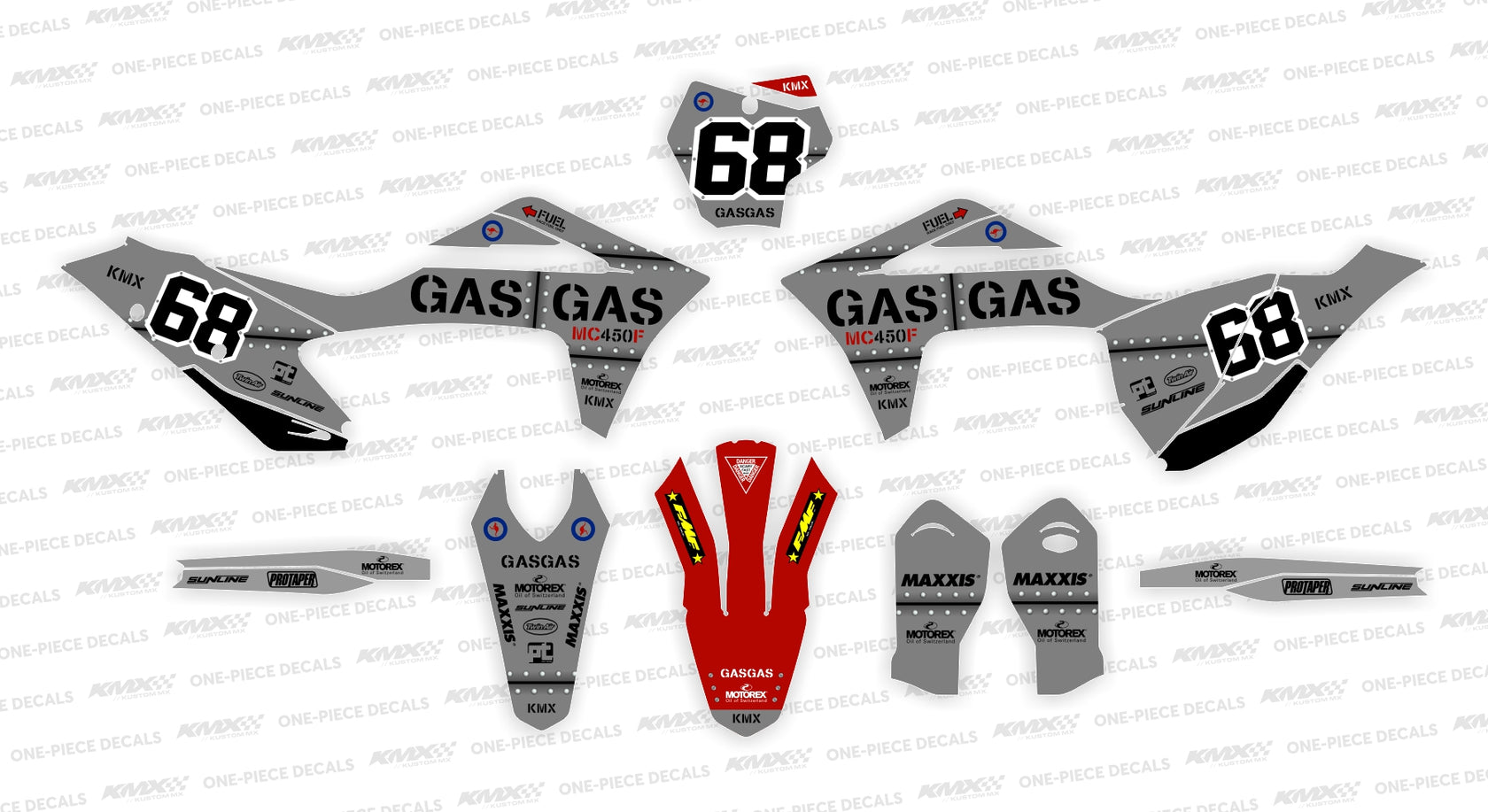 AIRBORNE Gas Gas Graphics Kit – KustomMX
