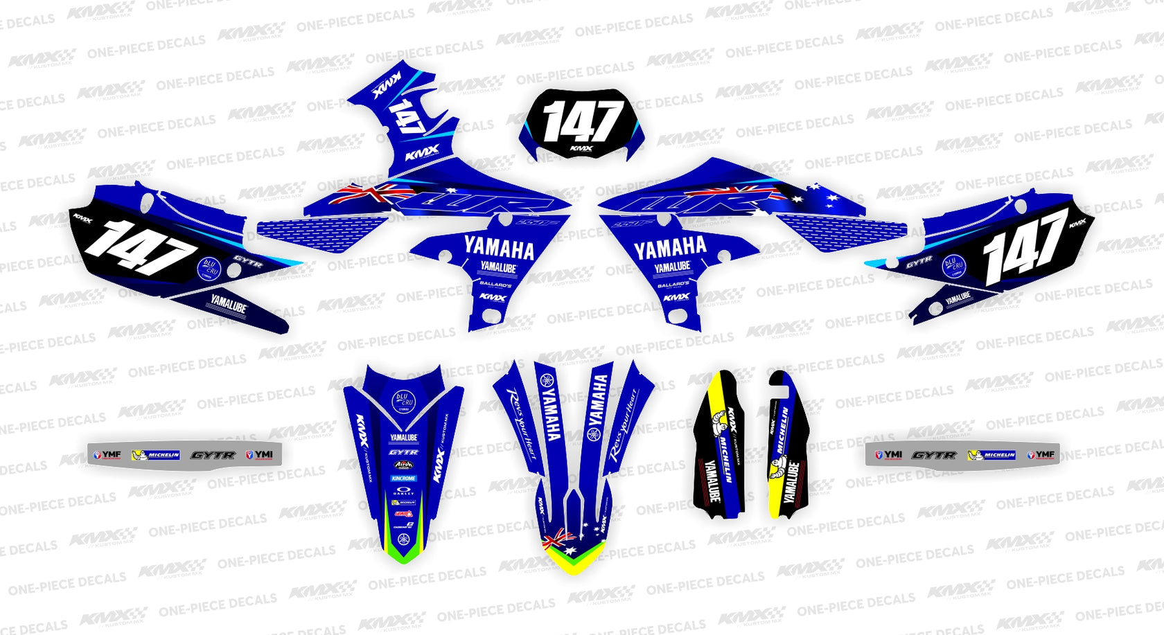 JGR Yamaha 22' ISDE Yamaha Graphics Kit – KustomMX