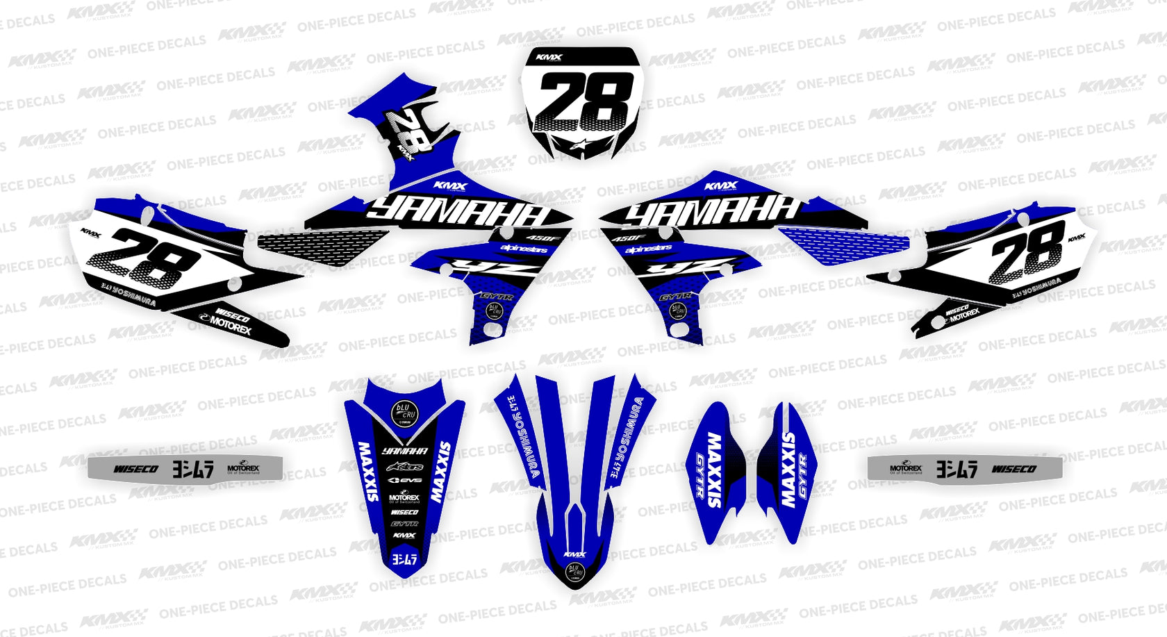 TONE BLUE Yamaha Graphics Kit – KustomMX