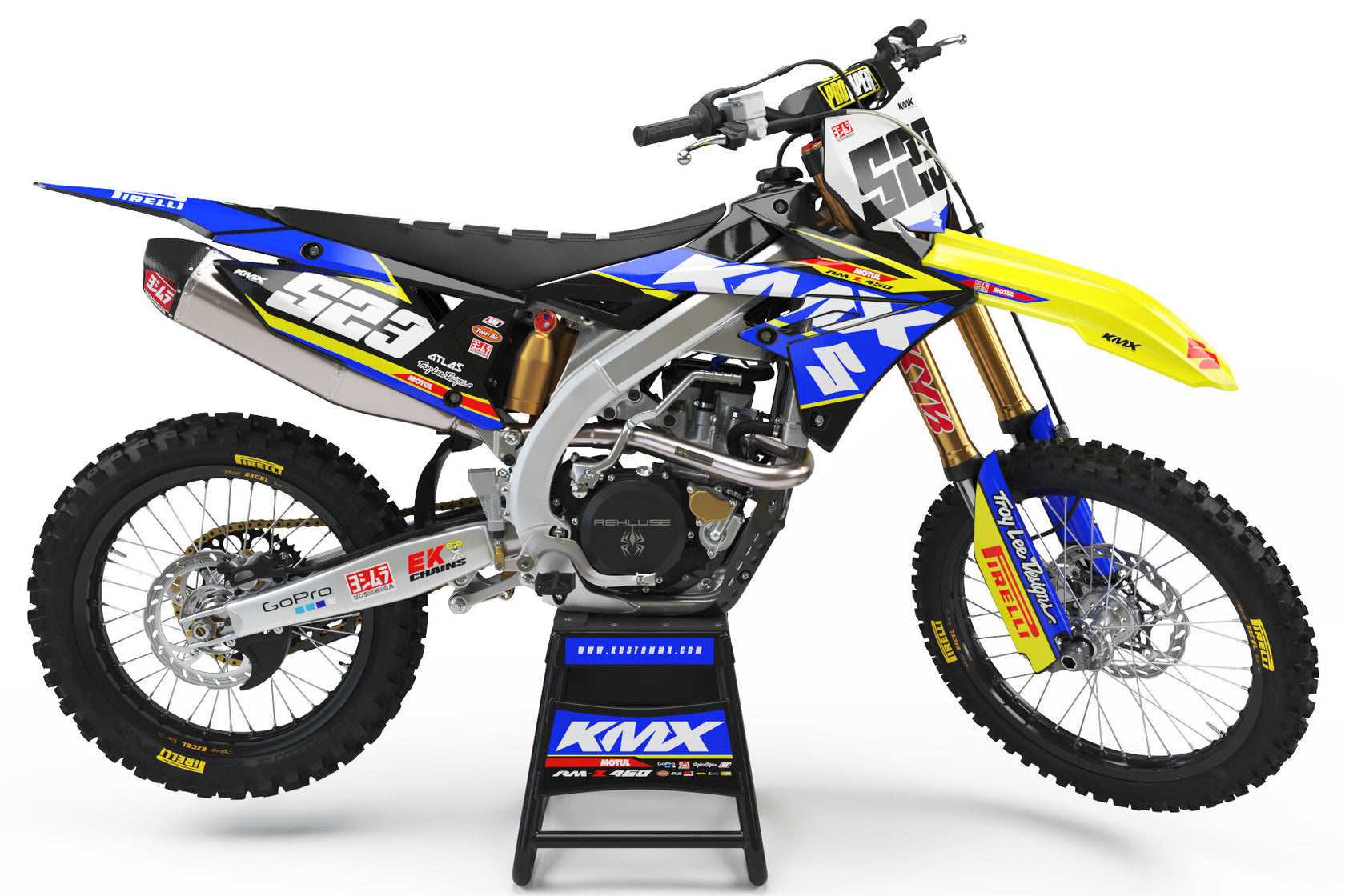 VITAL BLUE Suzuki Graphics Kit – KustomMX